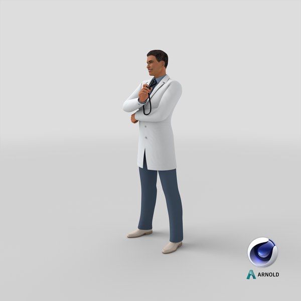 Smiling male doctor 3D - TurboSquid 1518931
