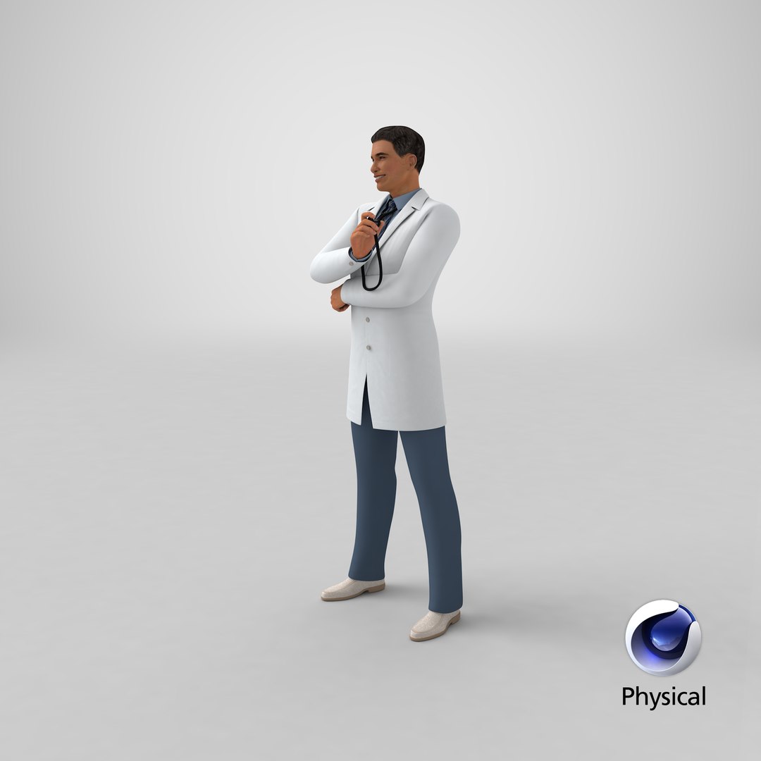 Smiling male doctor 3D - TurboSquid 1518931