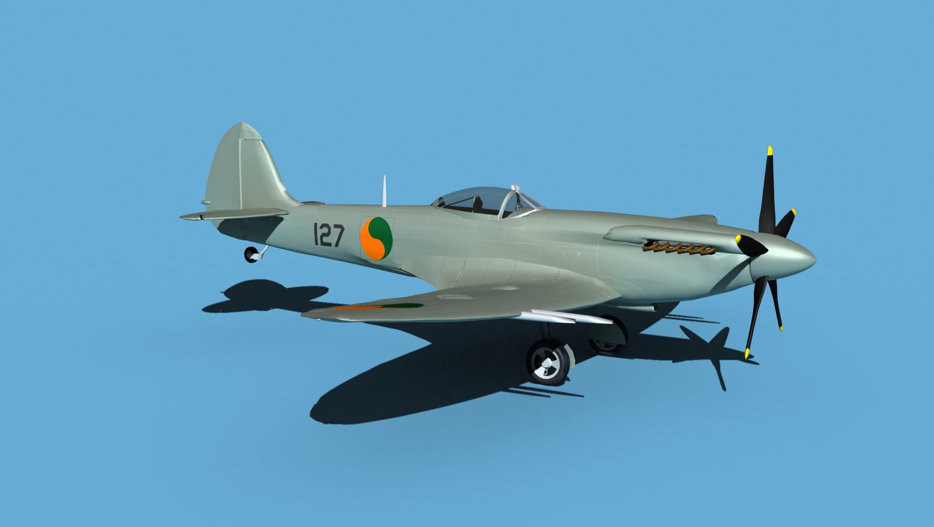Supermarine Spitfire Mk XXII V12 Ireland 3D Model - TurboSquid 1925745