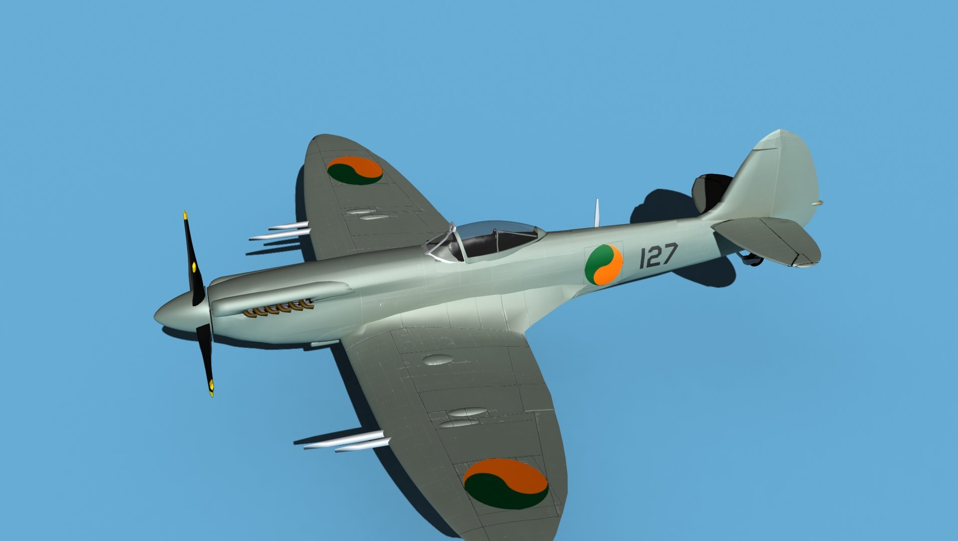 Supermarine Spitfire Mk XXII V12 Ireland 3D Model - TurboSquid 1925745