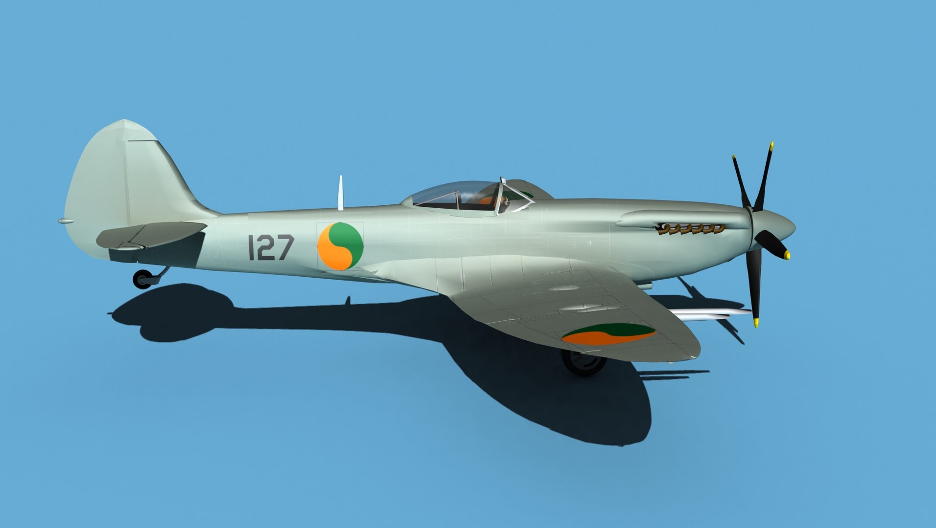 Supermarine Spitfire Mk XXII V12 Ireland 3D Model - TurboSquid 1925745