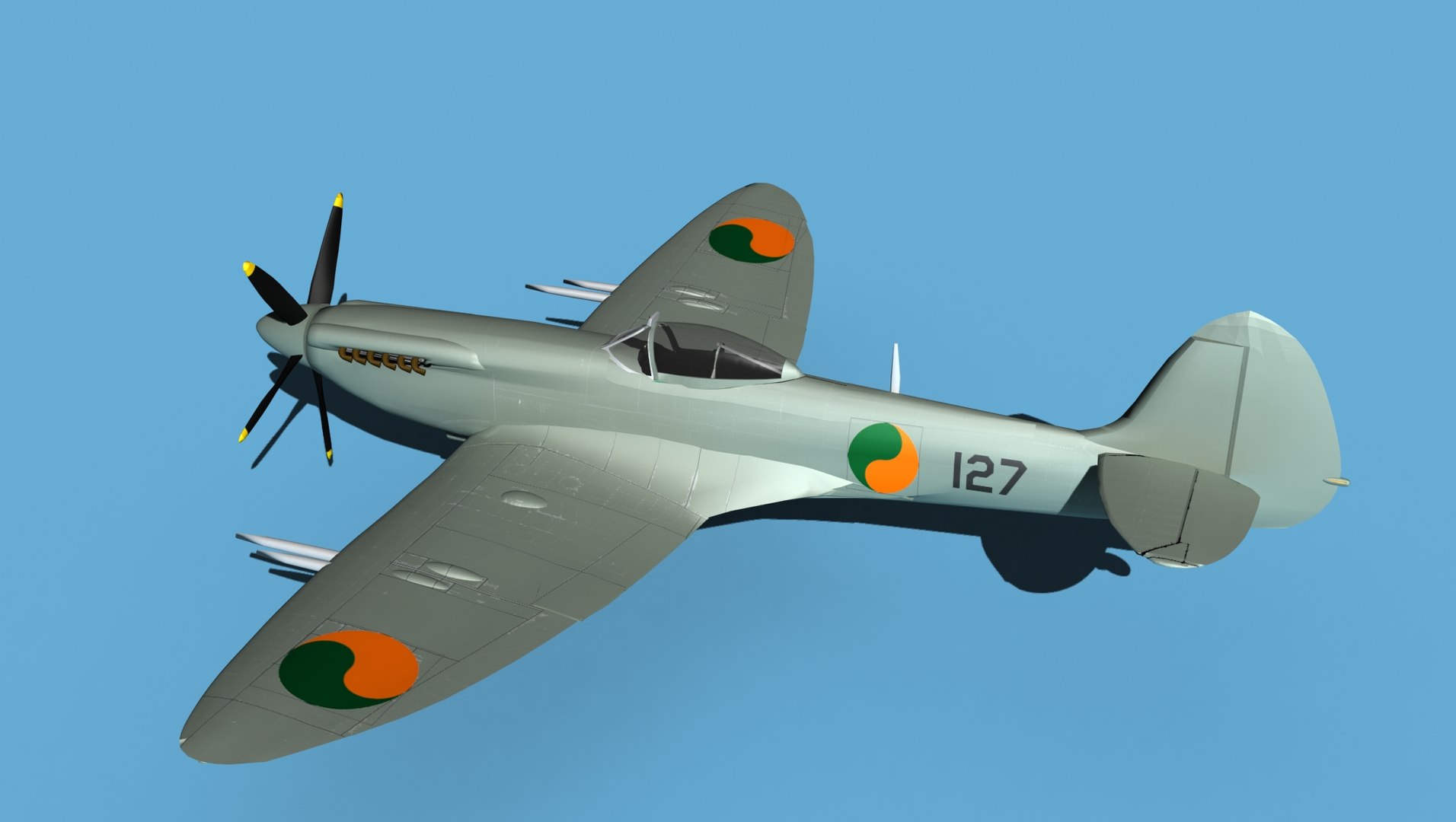 Supermarine Spitfire Mk XXII V12 Ireland 3D Model - TurboSquid 1925745