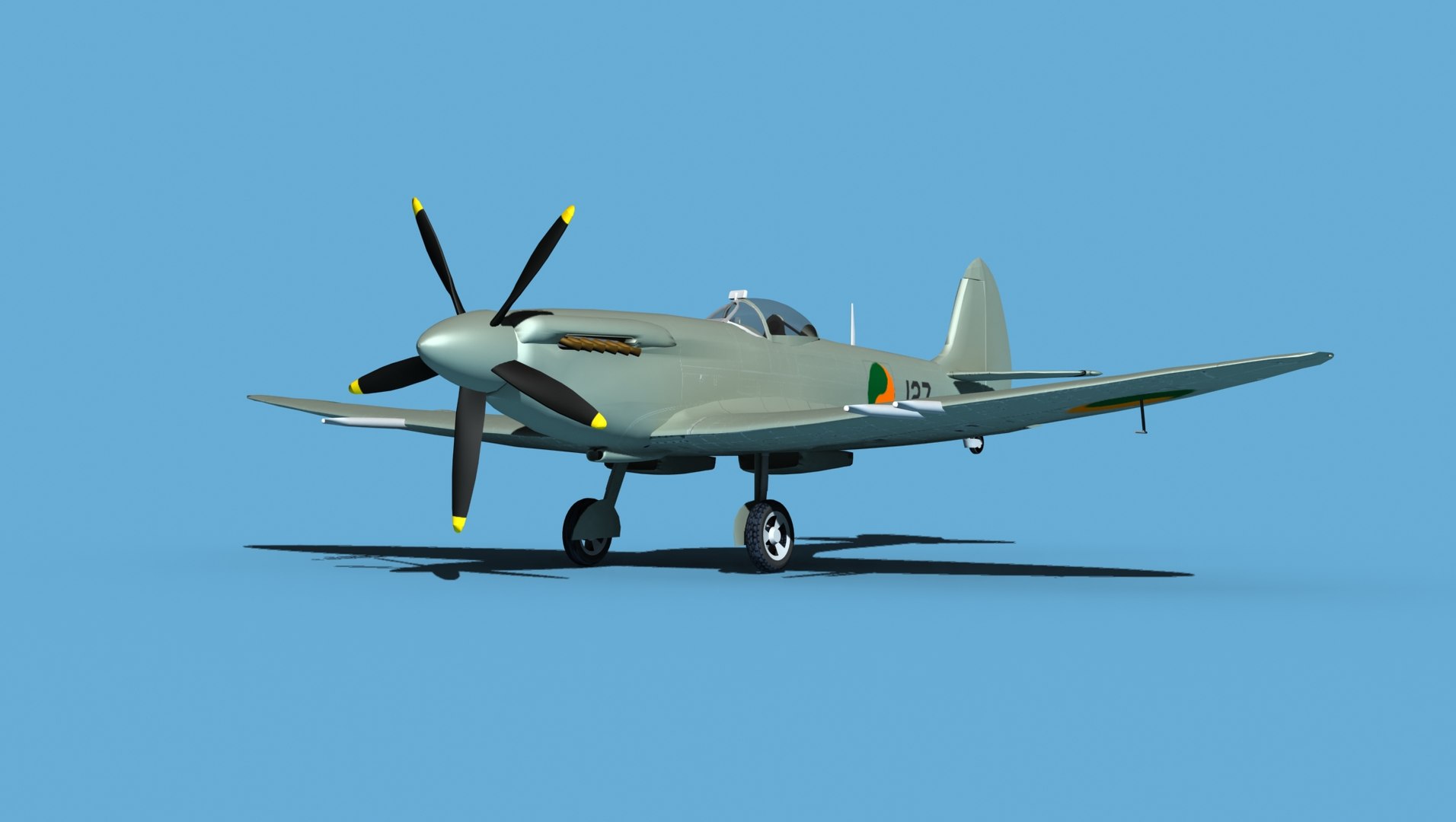 Supermarine Spitfire Mk XXII V12 Ireland 3D Model - TurboSquid 1925745