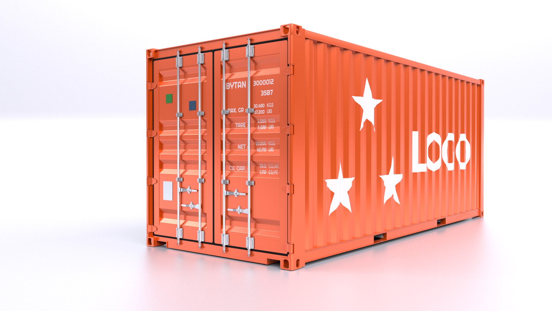 20ft Container Rigged 3D Model - TurboSquid 1484844