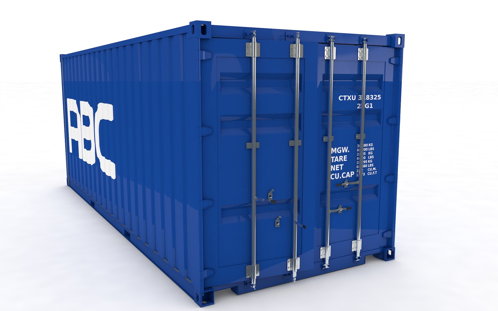 20ft container rigged 3D model - TurboSquid 1484844