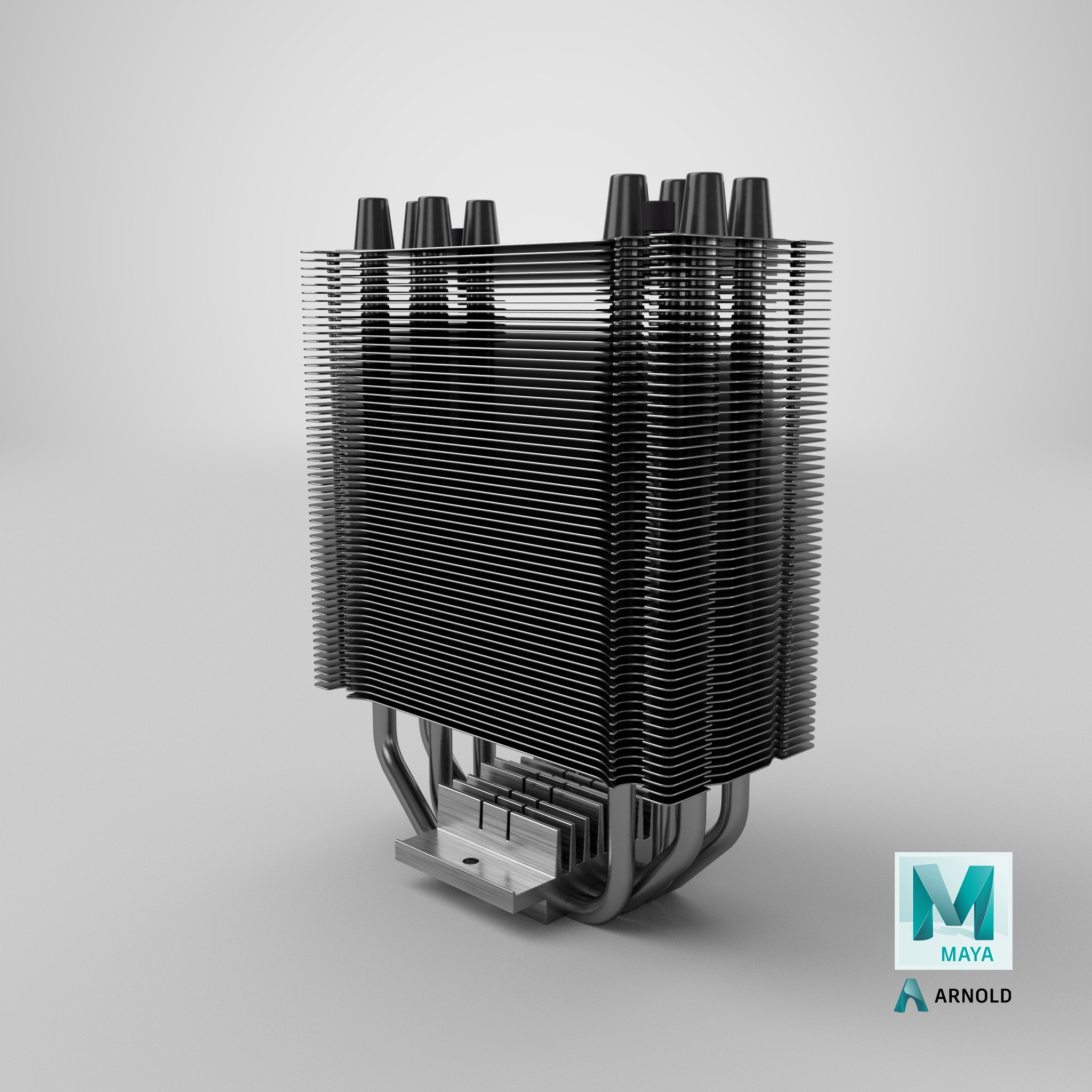 Passive cpu cooler cooling 3D model - TurboSquid 1508631