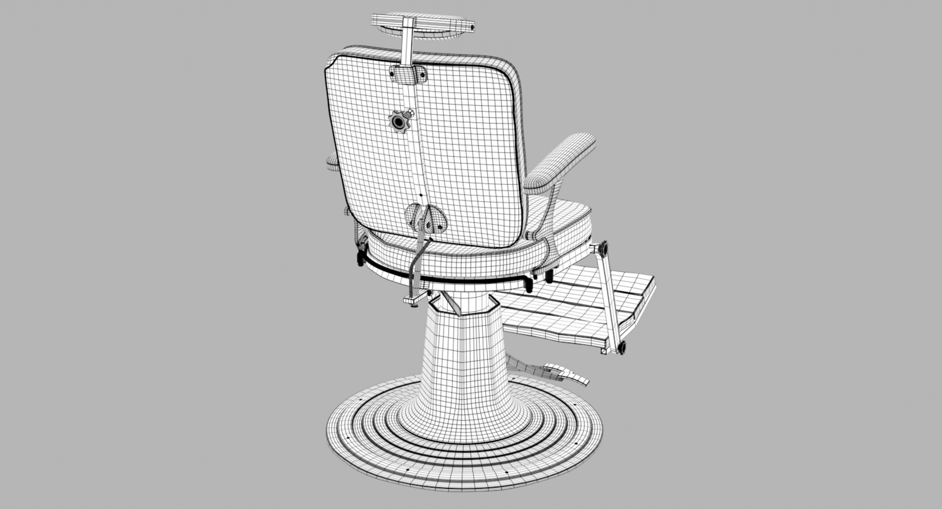 3D rigged barber chair model - TurboSquid 1403090