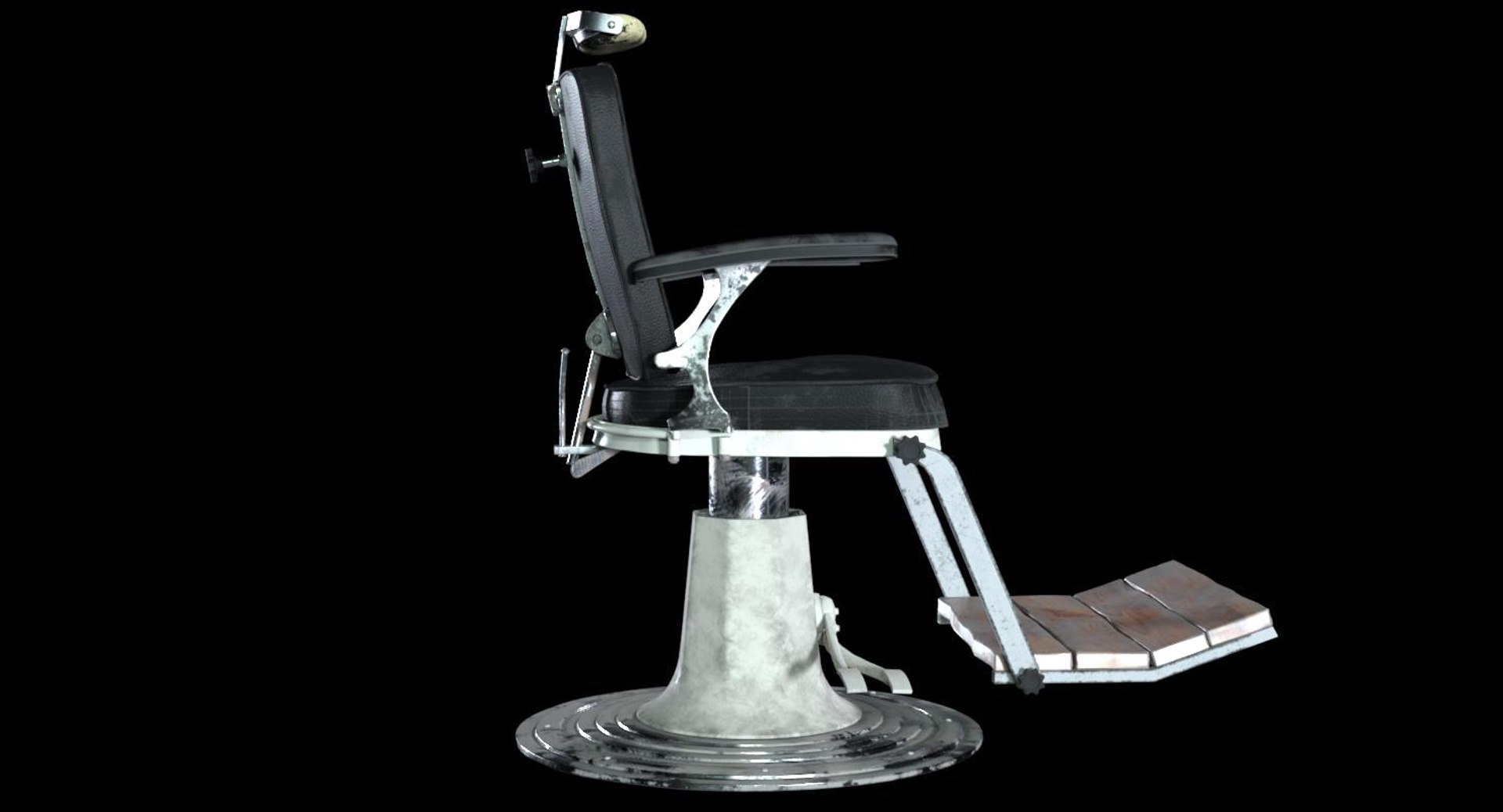 3D rigged barber chair model - TurboSquid 1403090