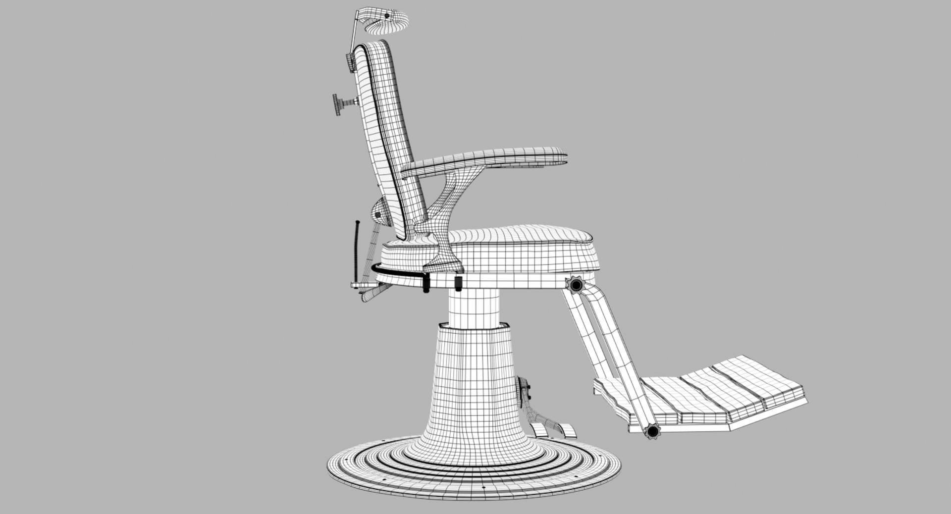 3D rigged barber chair model - TurboSquid 1403090