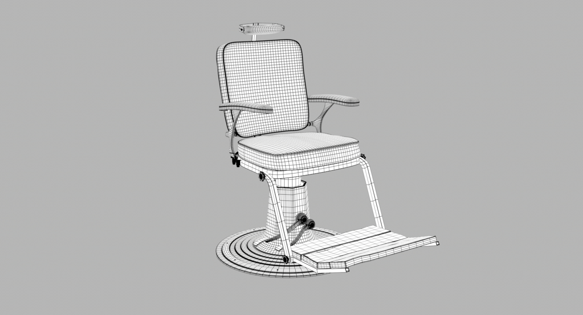3D rigged barber chair model - TurboSquid 1403090