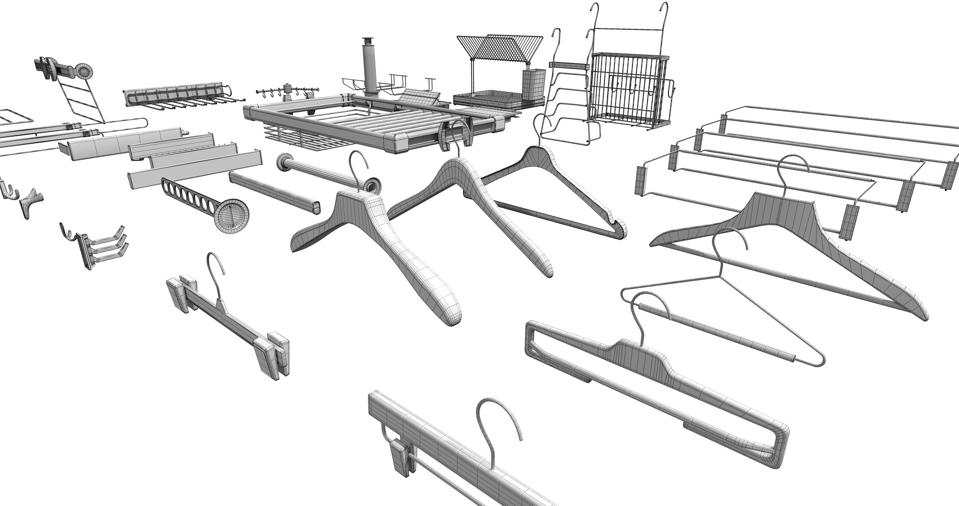 3D Furniture Fittings Mega Pack - Hooks And Hangers Model - TurboSquid ...