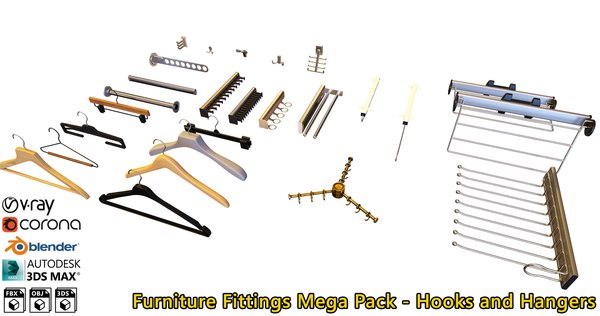 Clothes Rack Blender Models for Download | TurboSquid