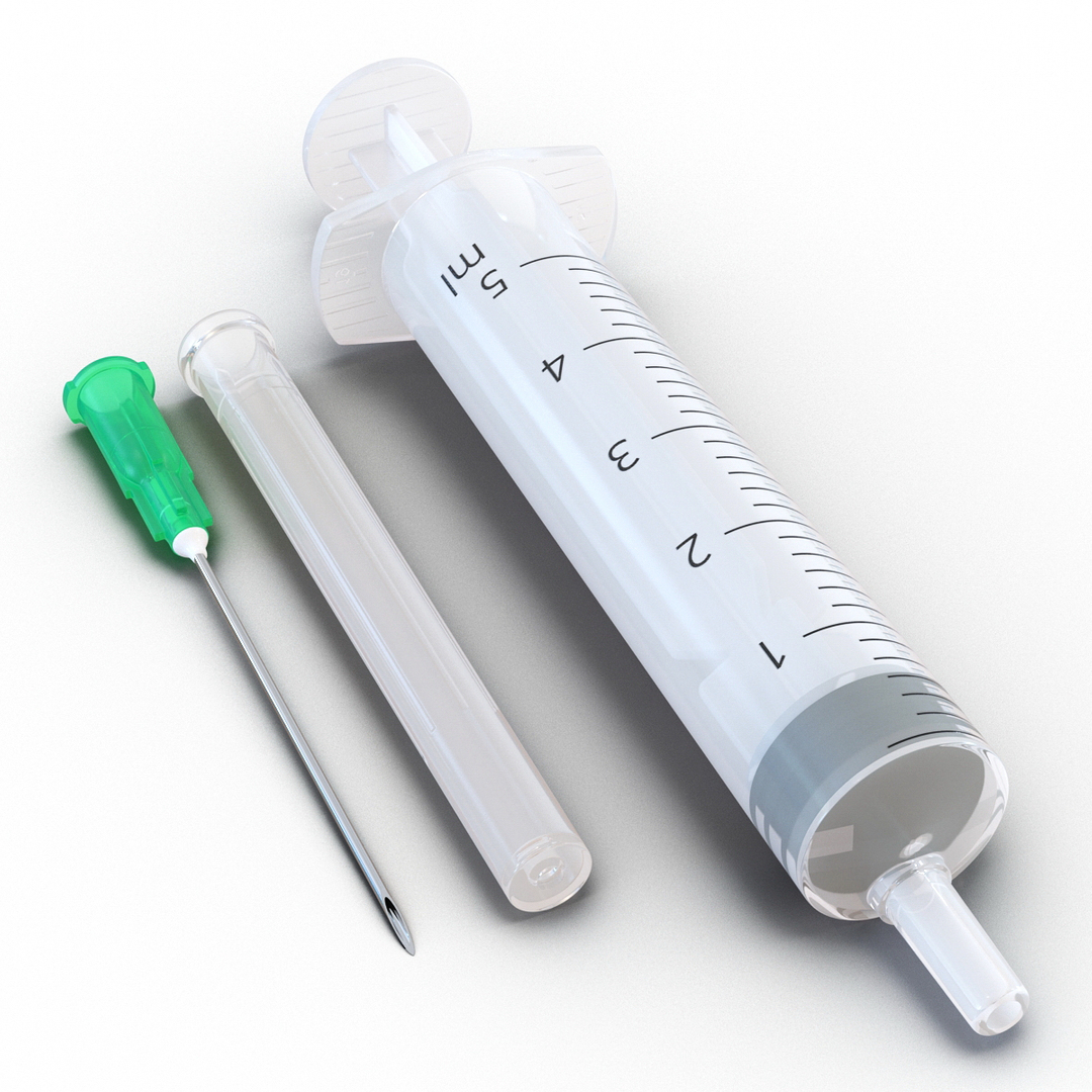 disposable syringe 5ml set obj