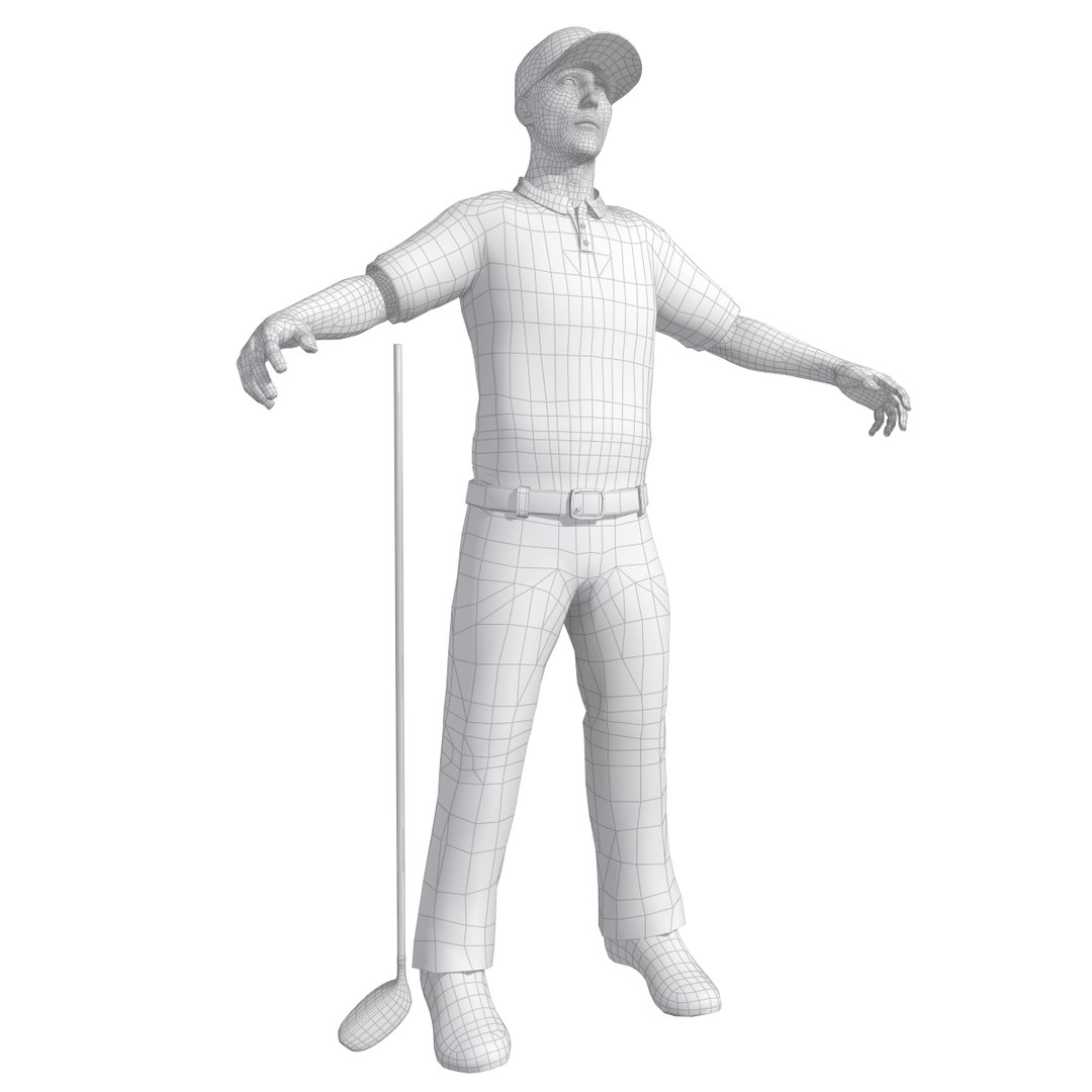 3d model golf golfer