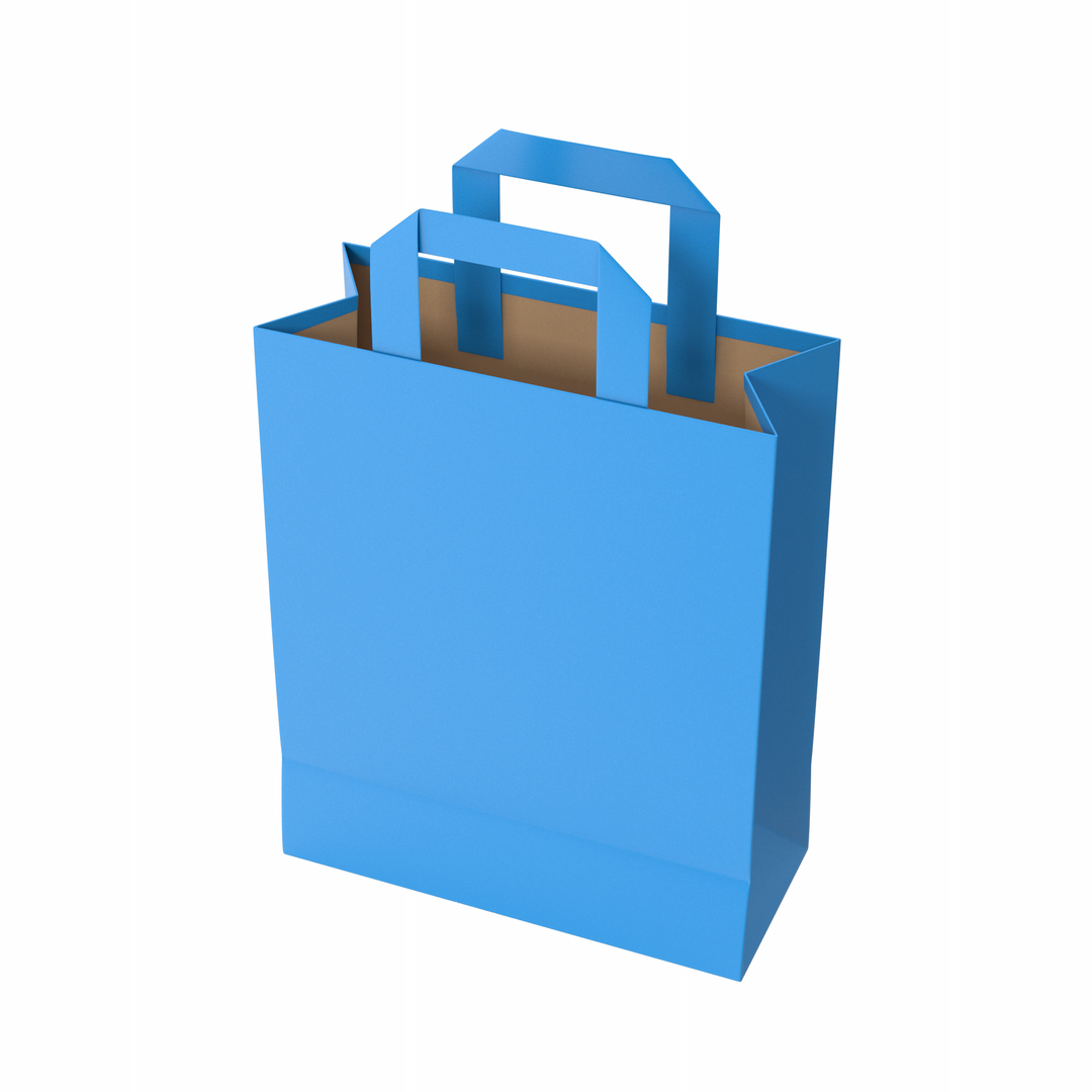 3D Blue Paper Bag 4 - TurboSquid 2038185