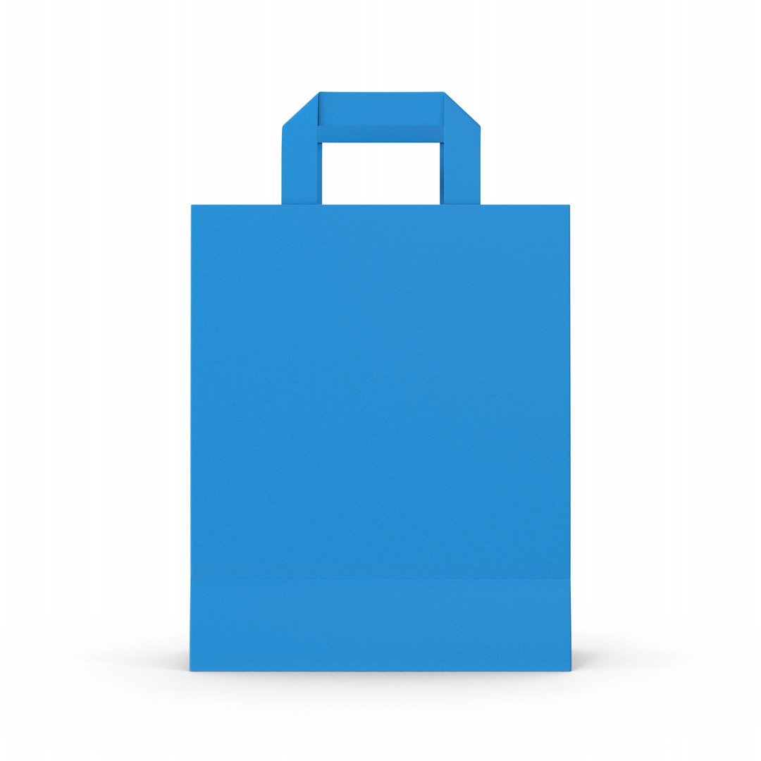 3D Blue Paper Bag 4 - TurboSquid 2038185