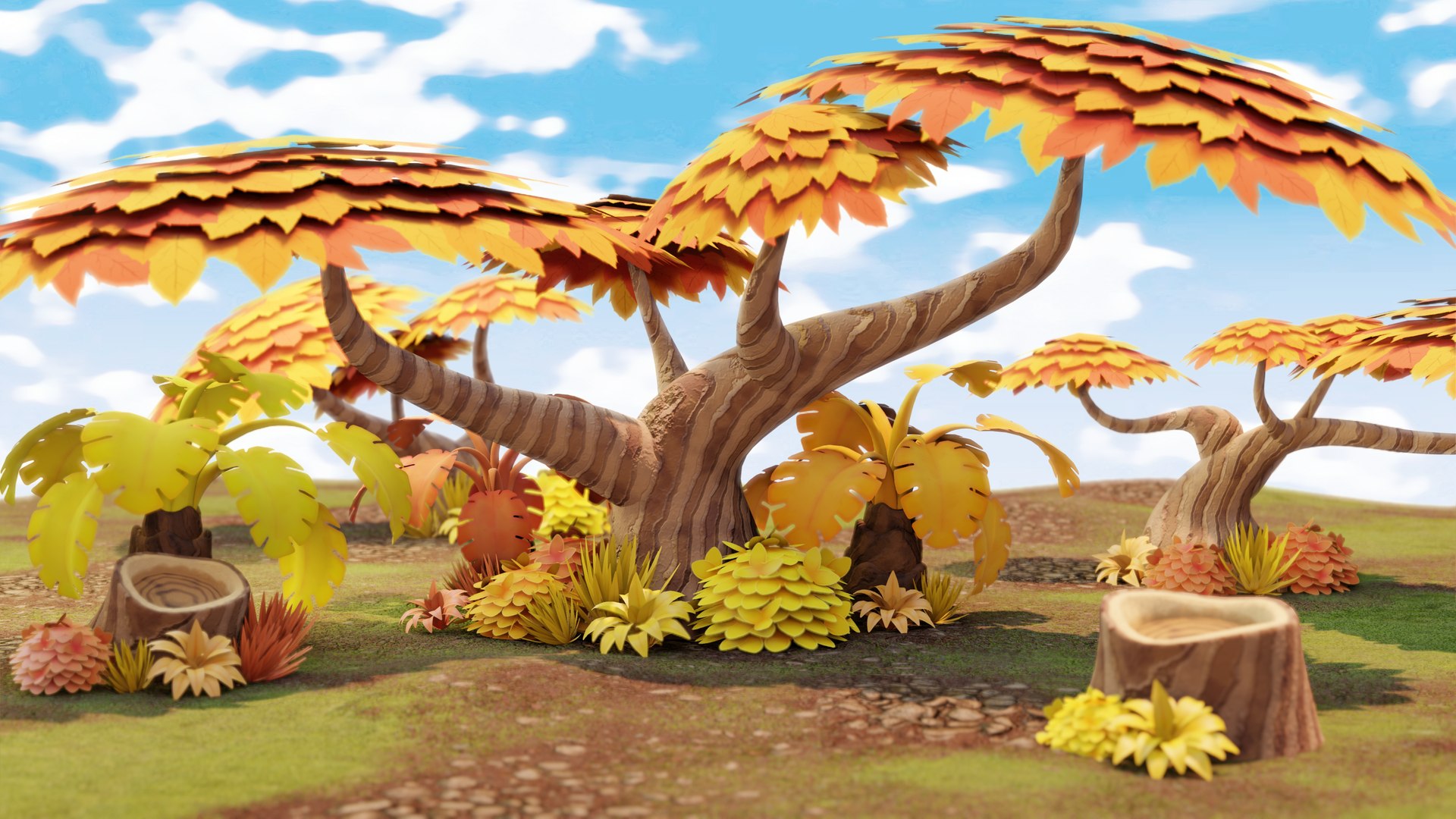 3D Stylized Foliage Mega Bundle - TurboSquid 1747394