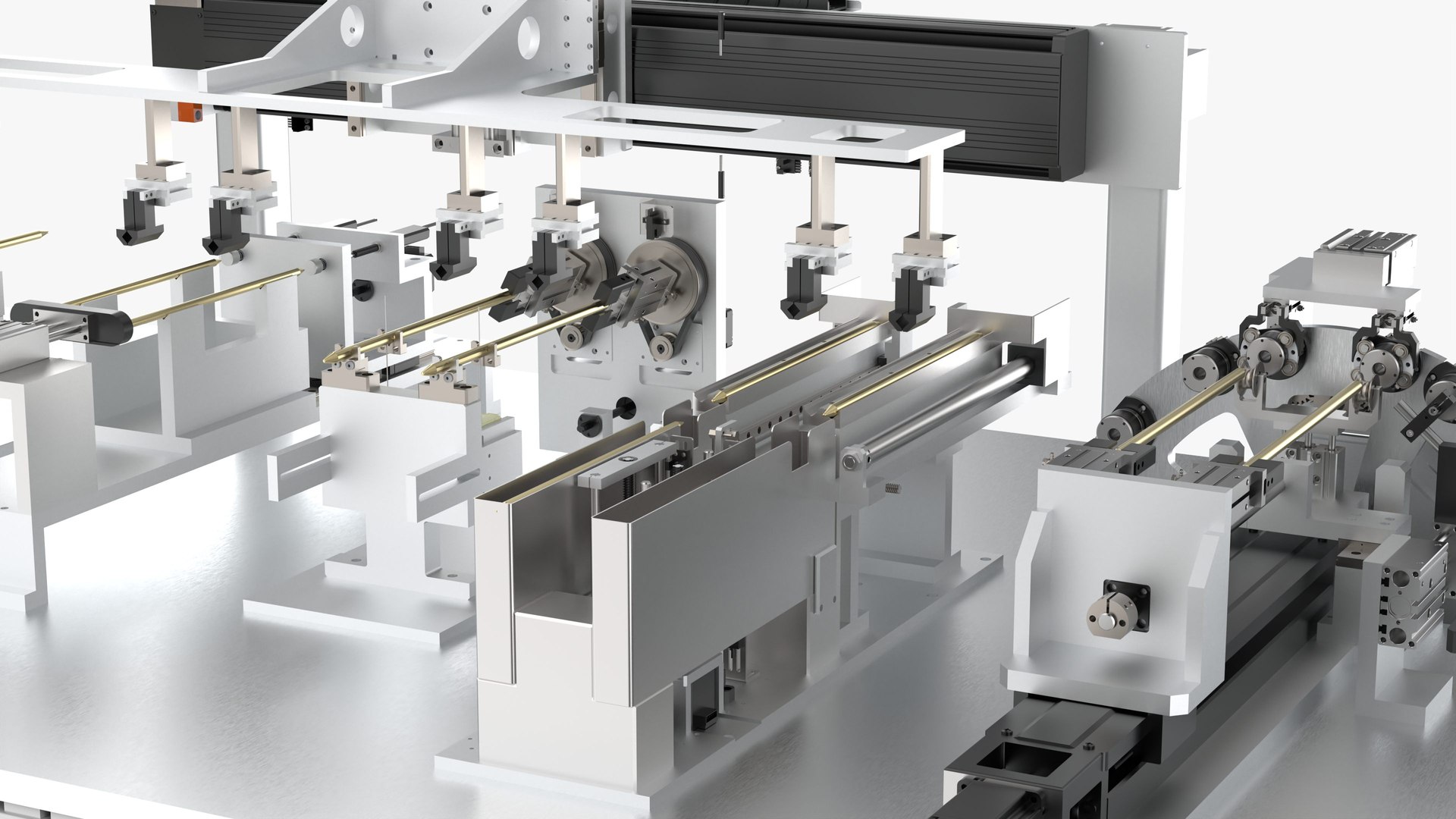 3D Model Automatic Copper Tube Full Circle Detection And Oiling Machine ...