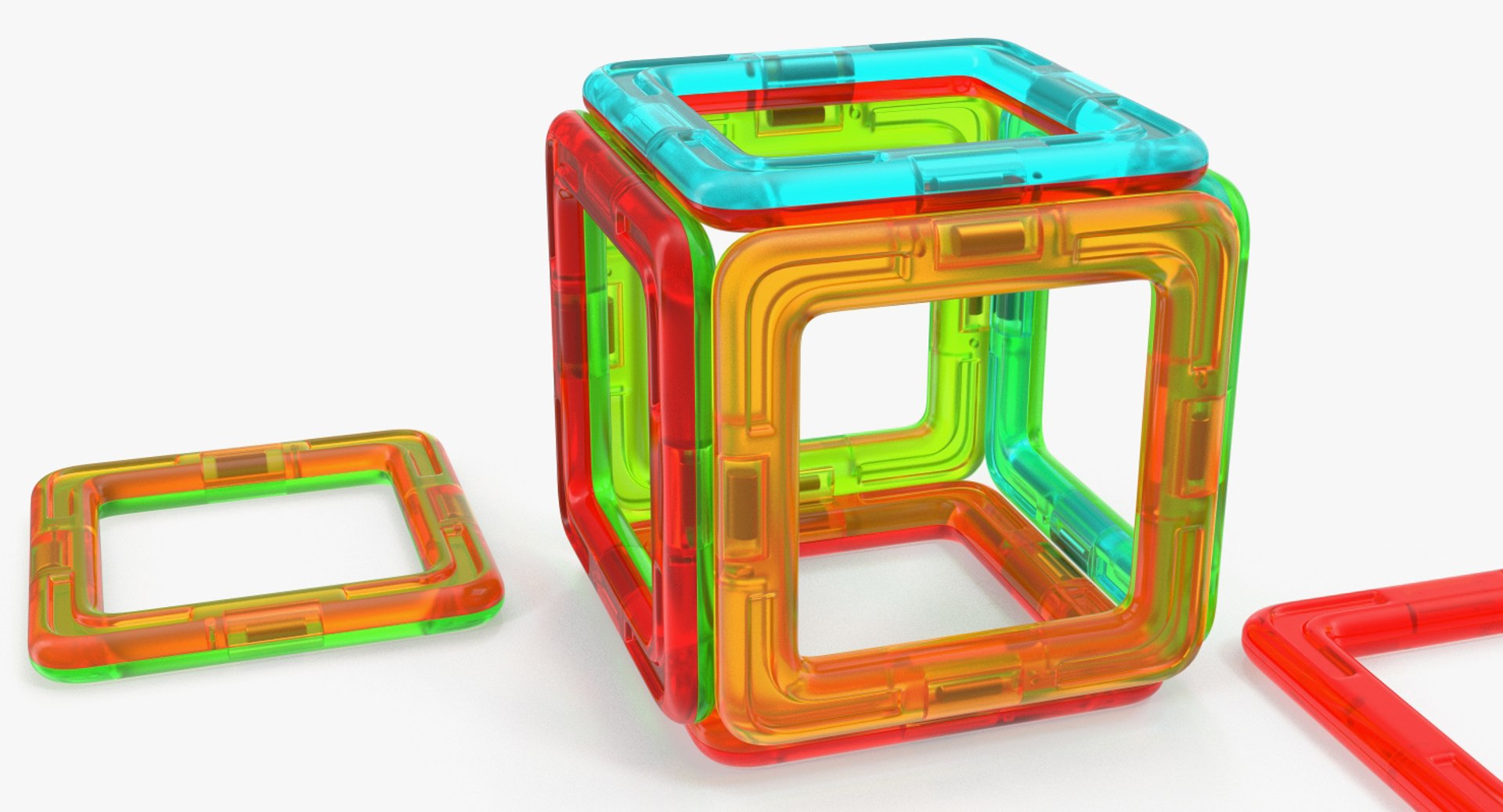 3D Model Magnetic Designer Toy Rectangles - TurboSquid 1337518