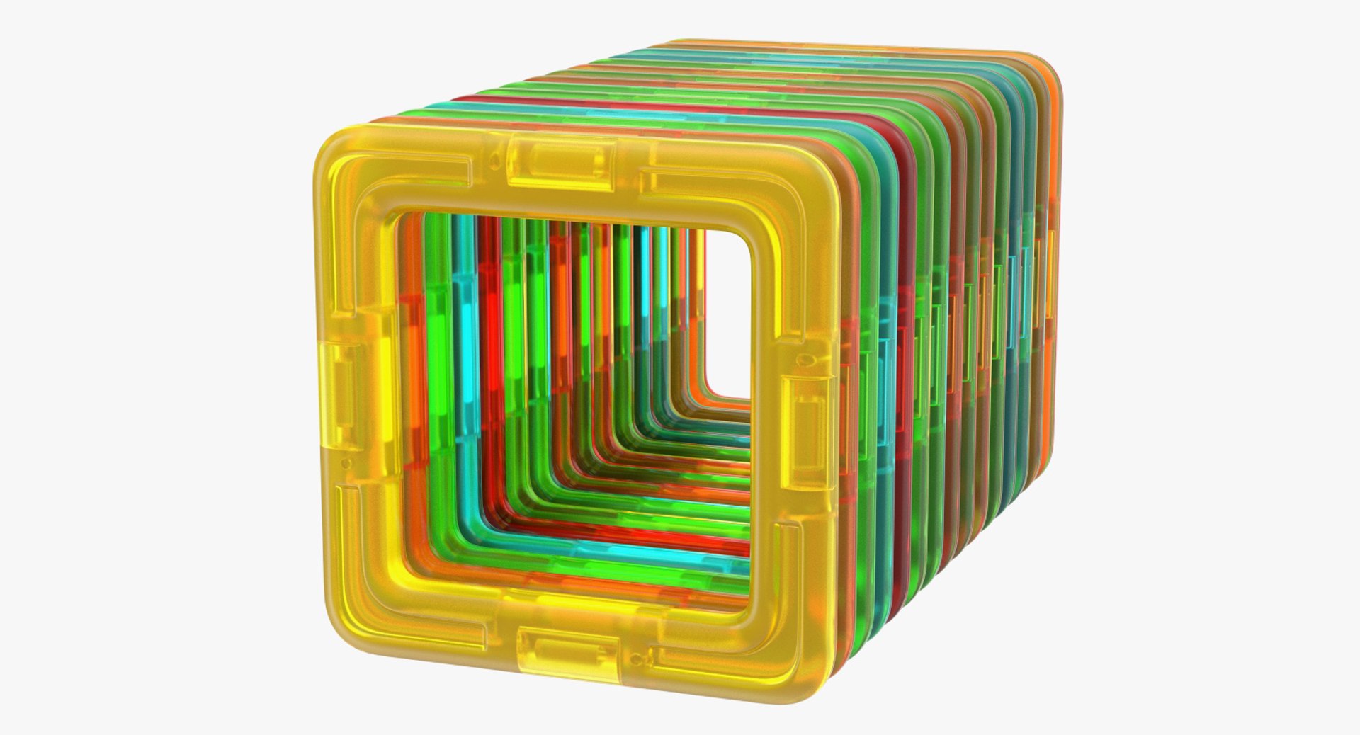 3D Model Magnetic Designer Toy Rectangles - TurboSquid 1337518