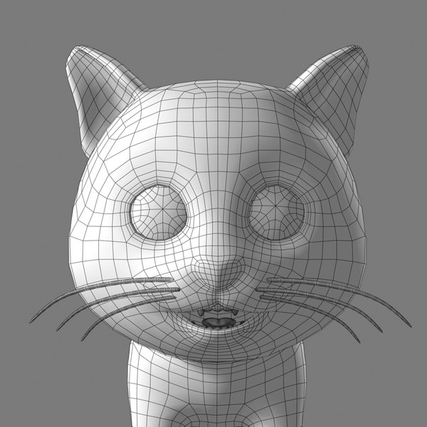 3d cat cartoon rigged