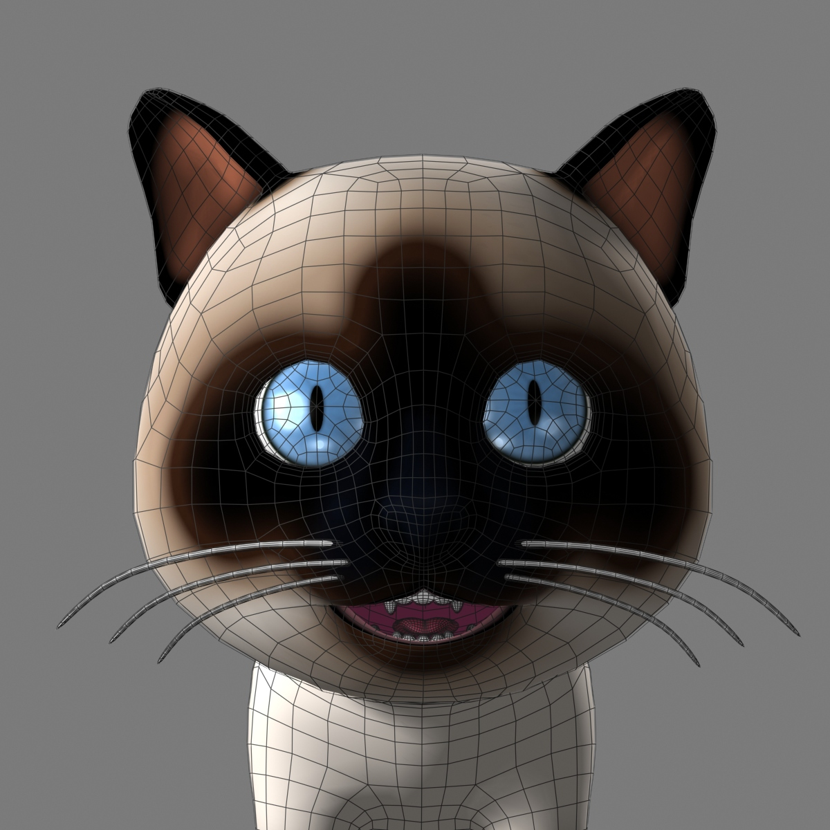 3d cat cartoon rigged