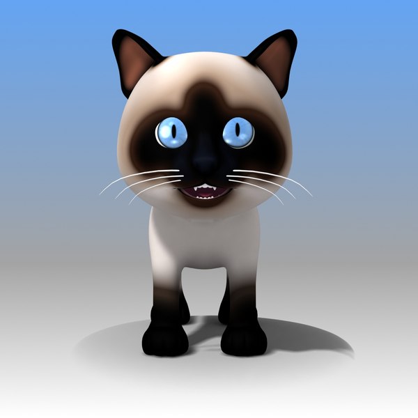 3d cat cartoon rigged