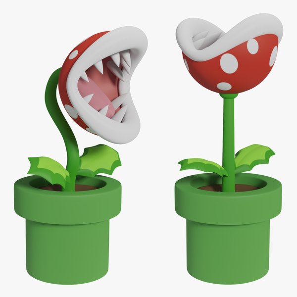 modelo 3d Planta Piraña - Mario - TurboSquid 2051188