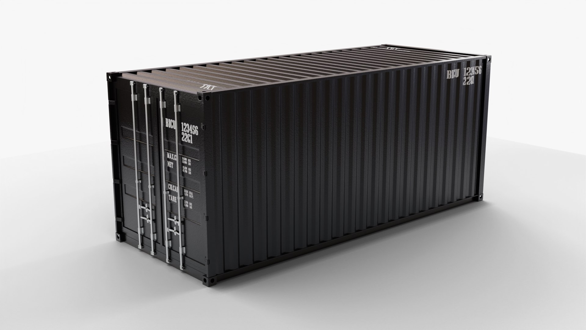20Ft Cargo Container - Black model - TurboSquid 1996850