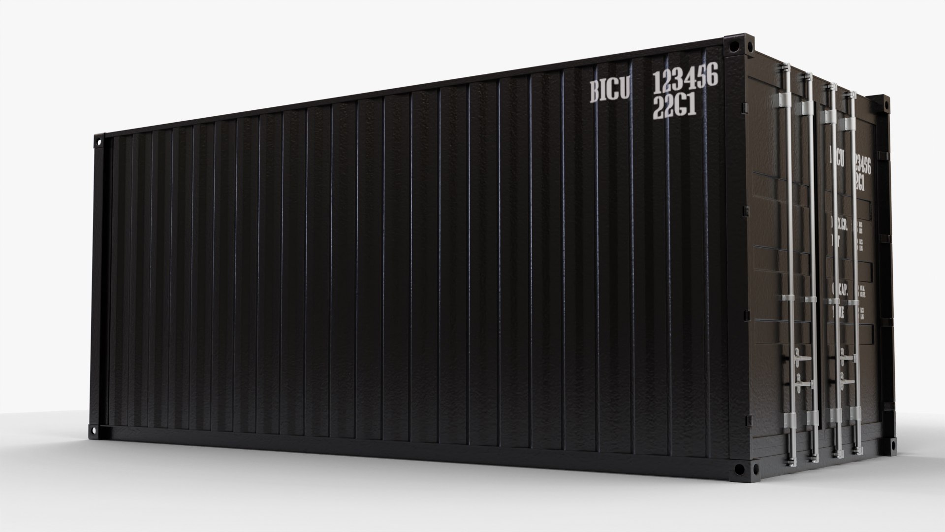 20Ft Cargo Container - Black Model - TurboSquid 1996850