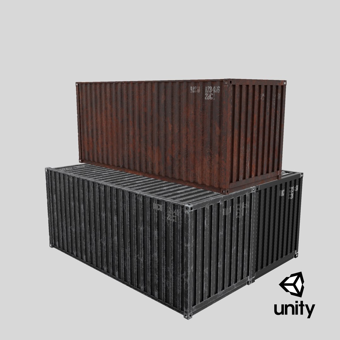 20Ft Cargo Container - Black Model - TurboSquid 1996850