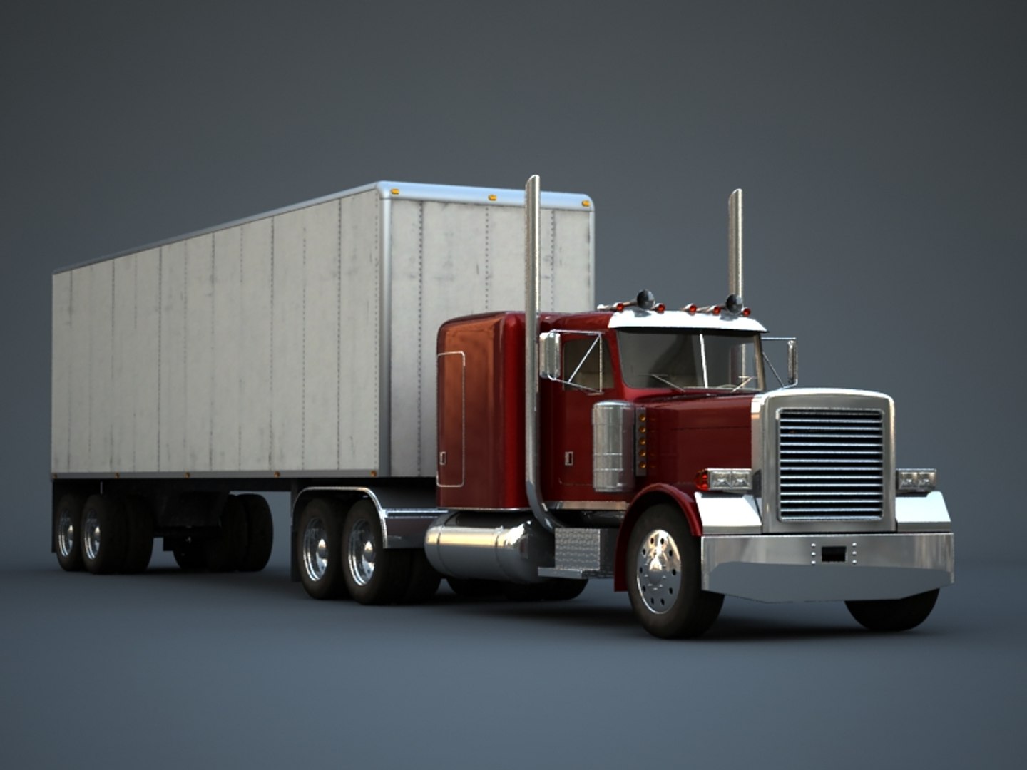 3d model semi truck