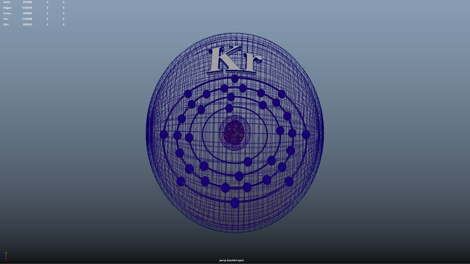 3D Krypton Chemical Element - TurboSquid 2136168