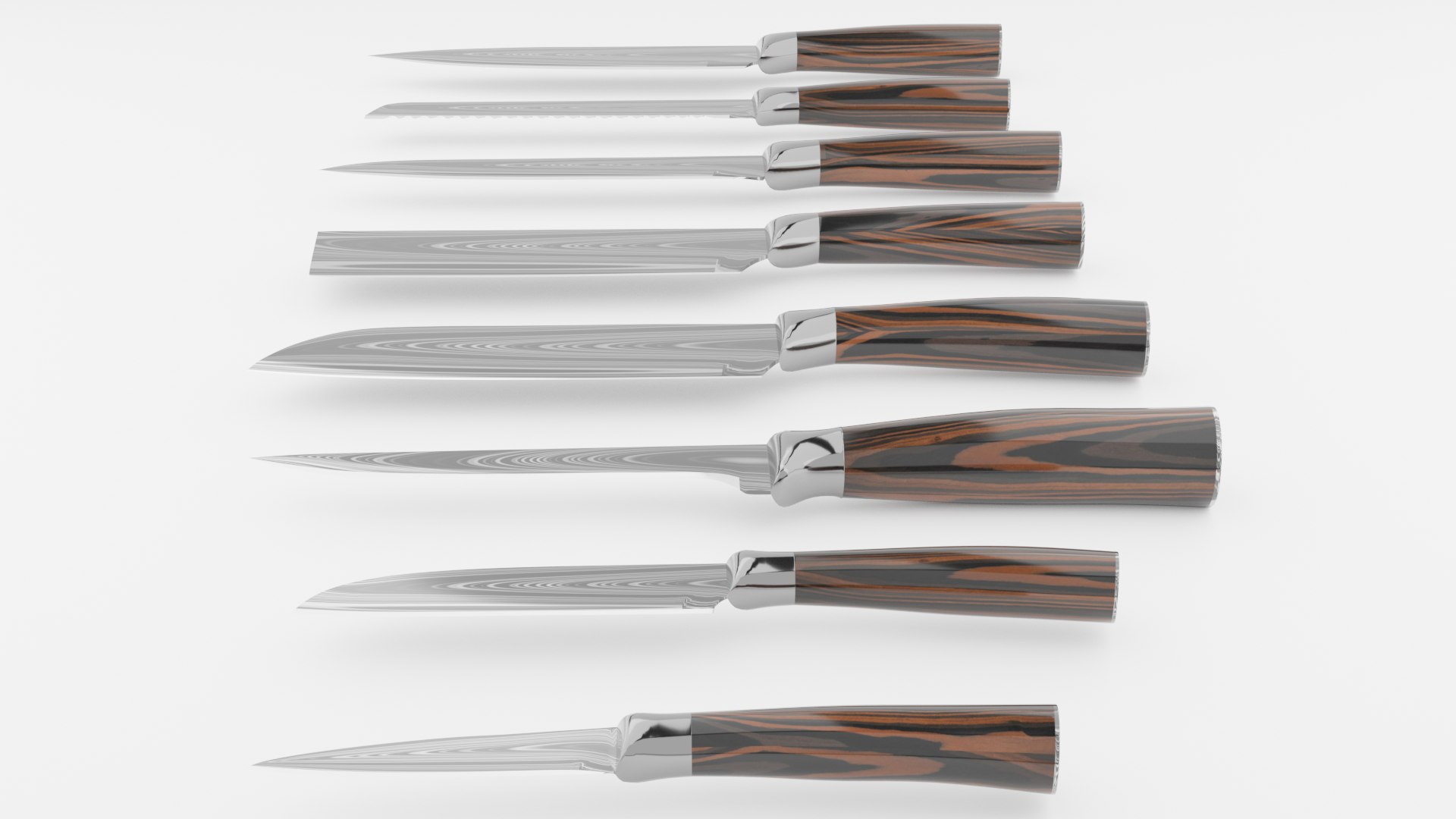 Kitchen Knives Collection Model 3D Model - TurboSquid 2090311