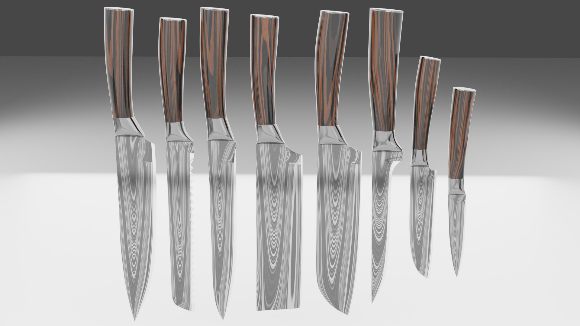 Kitchen Knives Collection Model 3D Model - TurboSquid 2090311