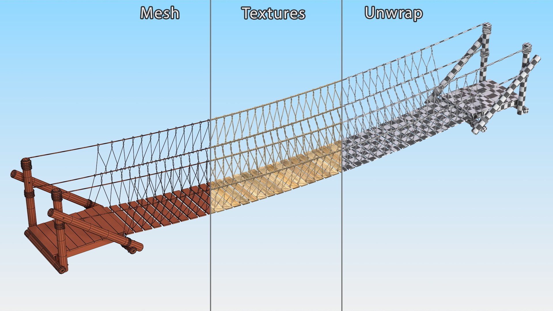 3D Rope Bridges Collection - TurboSquid 2098221