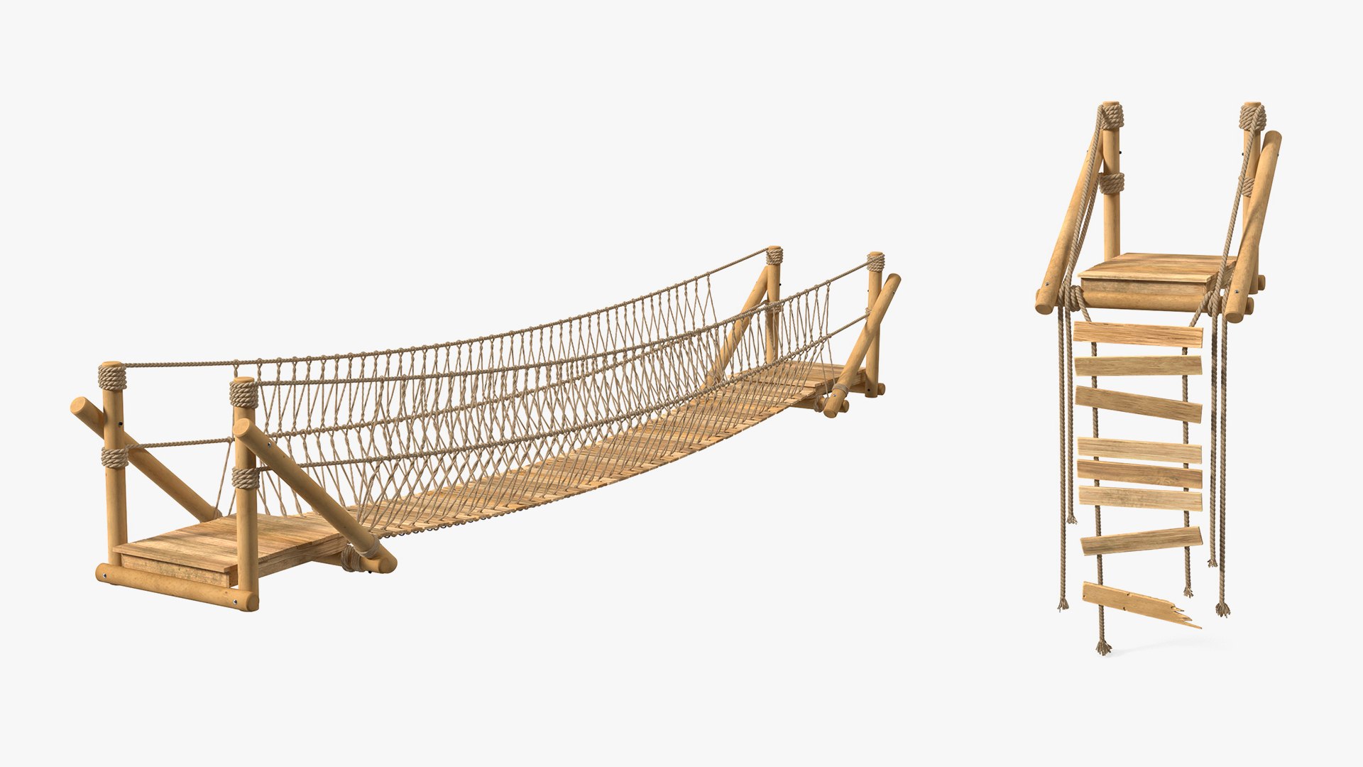 3D Rope Bridges Collection - TurboSquid 2098221