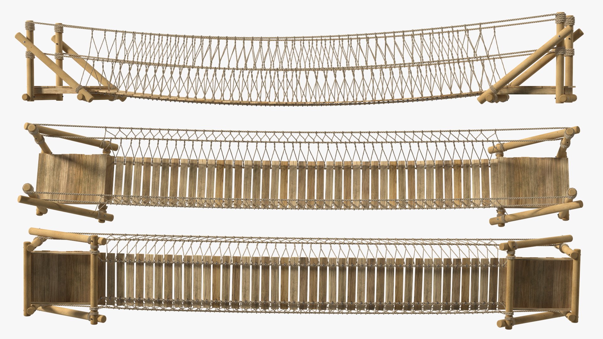 3D Rope Bridges Collection - TurboSquid 2098221