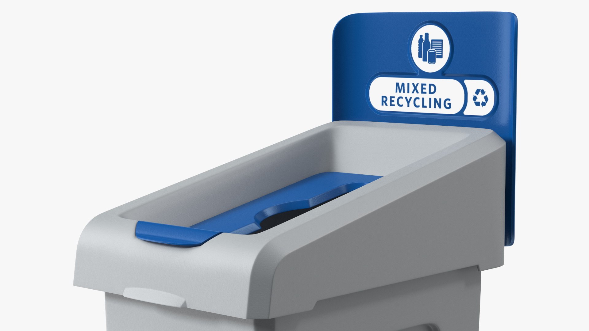 3D Mixed Recycling Waste Bin - TurboSquid 1807736