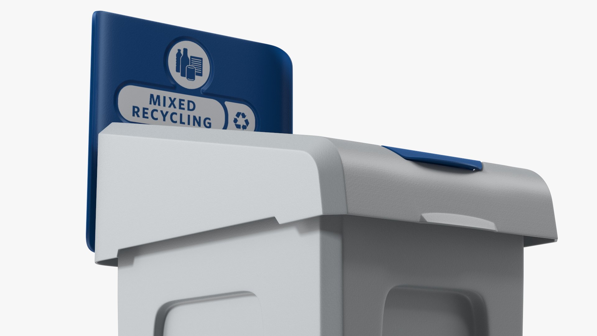 3D Mixed Recycling Waste Bin - TurboSquid 1807736