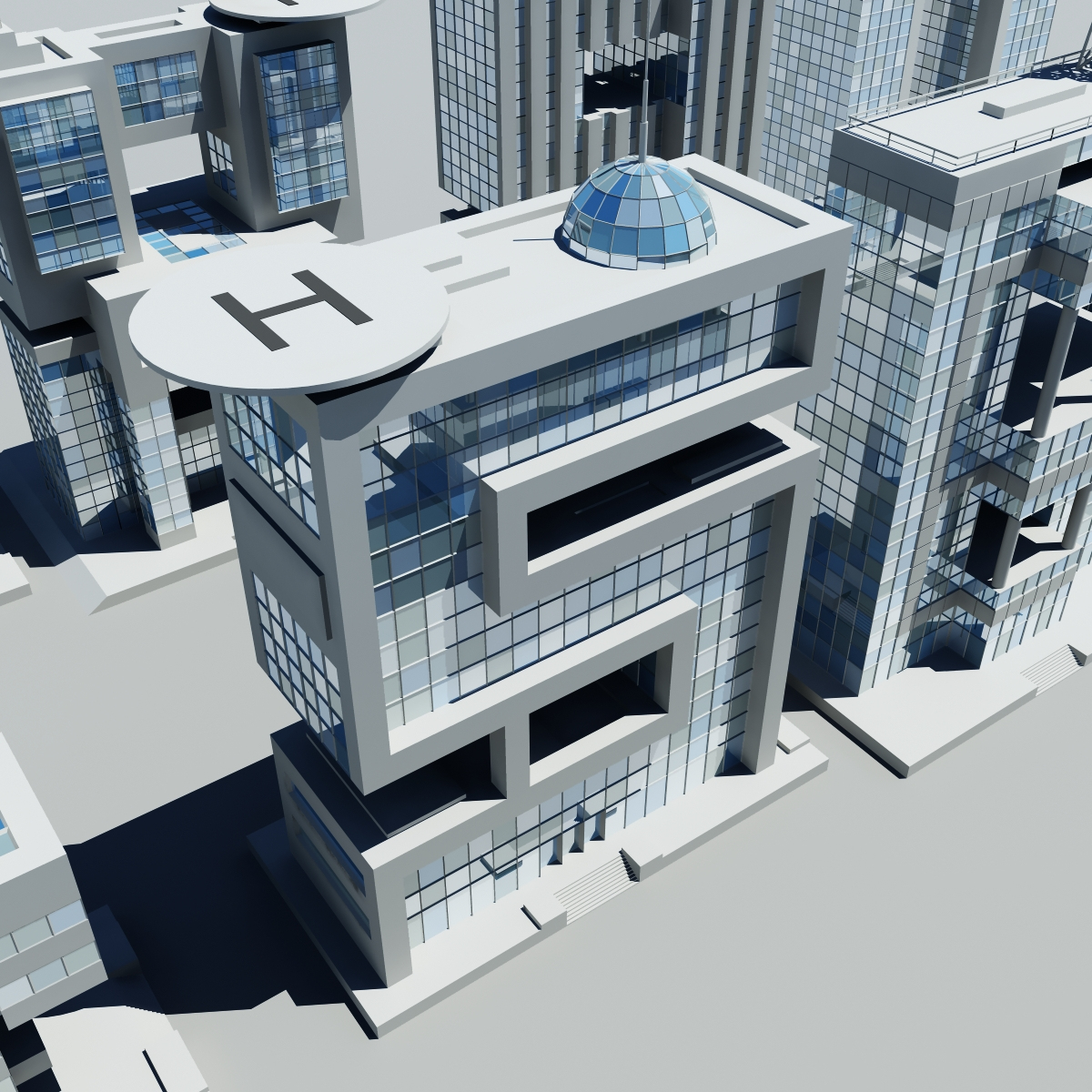 3d model building numbers