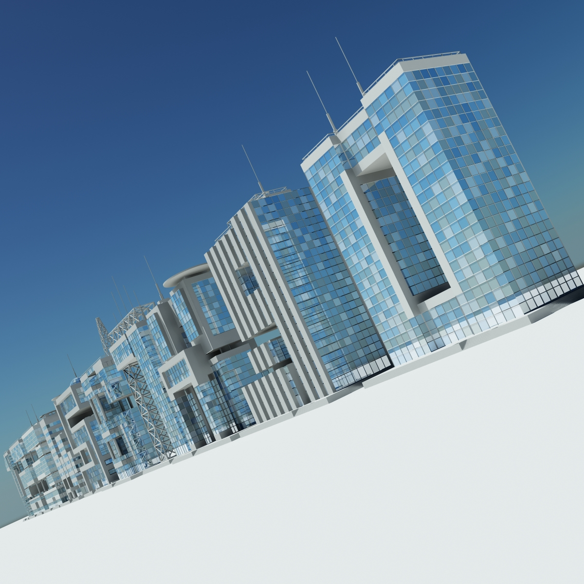 3d model building numbers