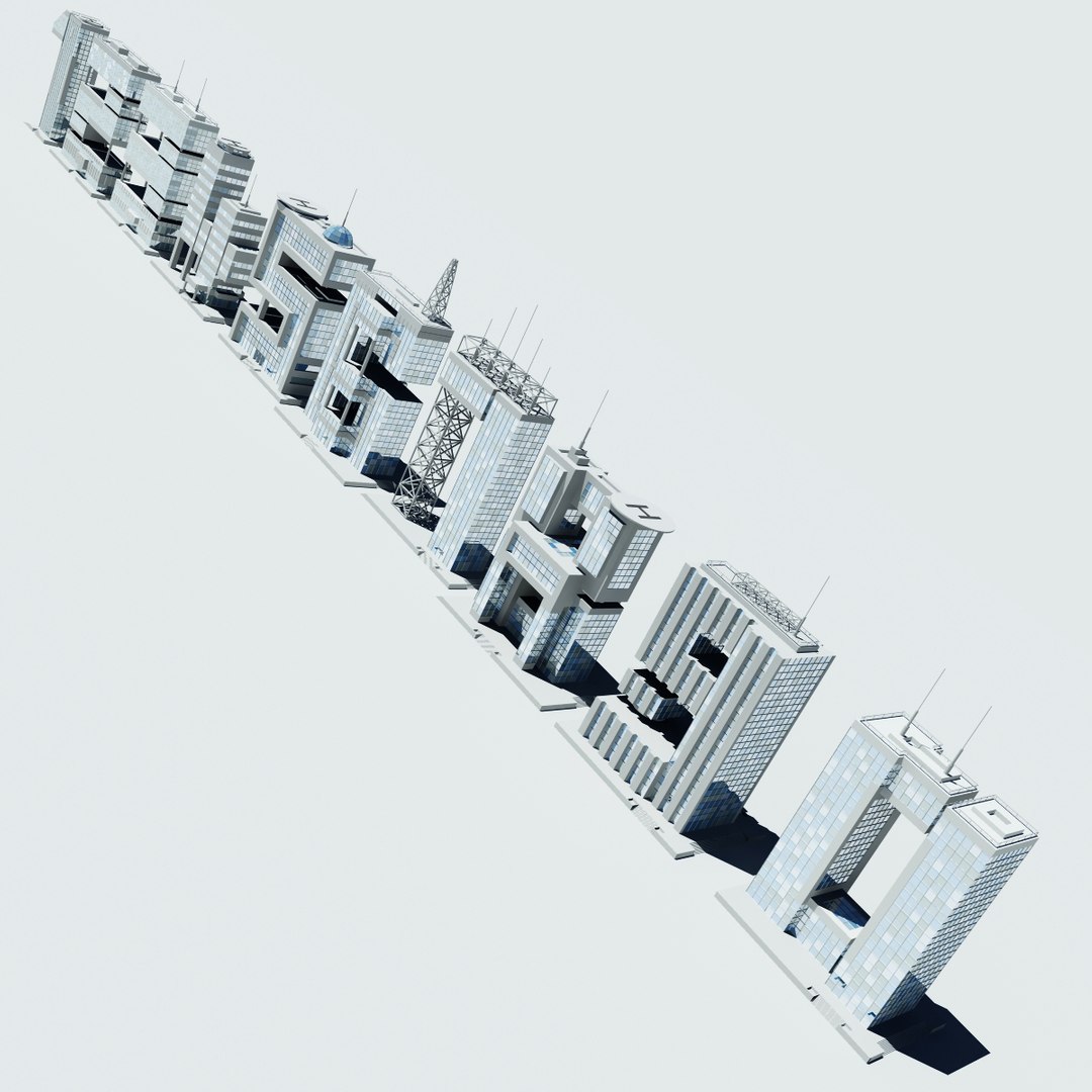 3d Model Building Numbers