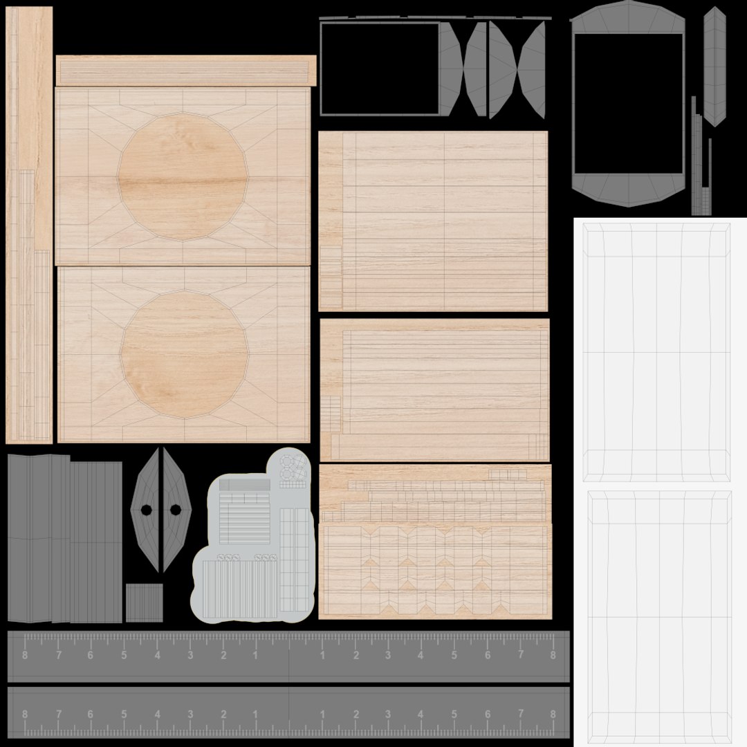 Wooden Animator Desk 3D - TurboSquid 2314410