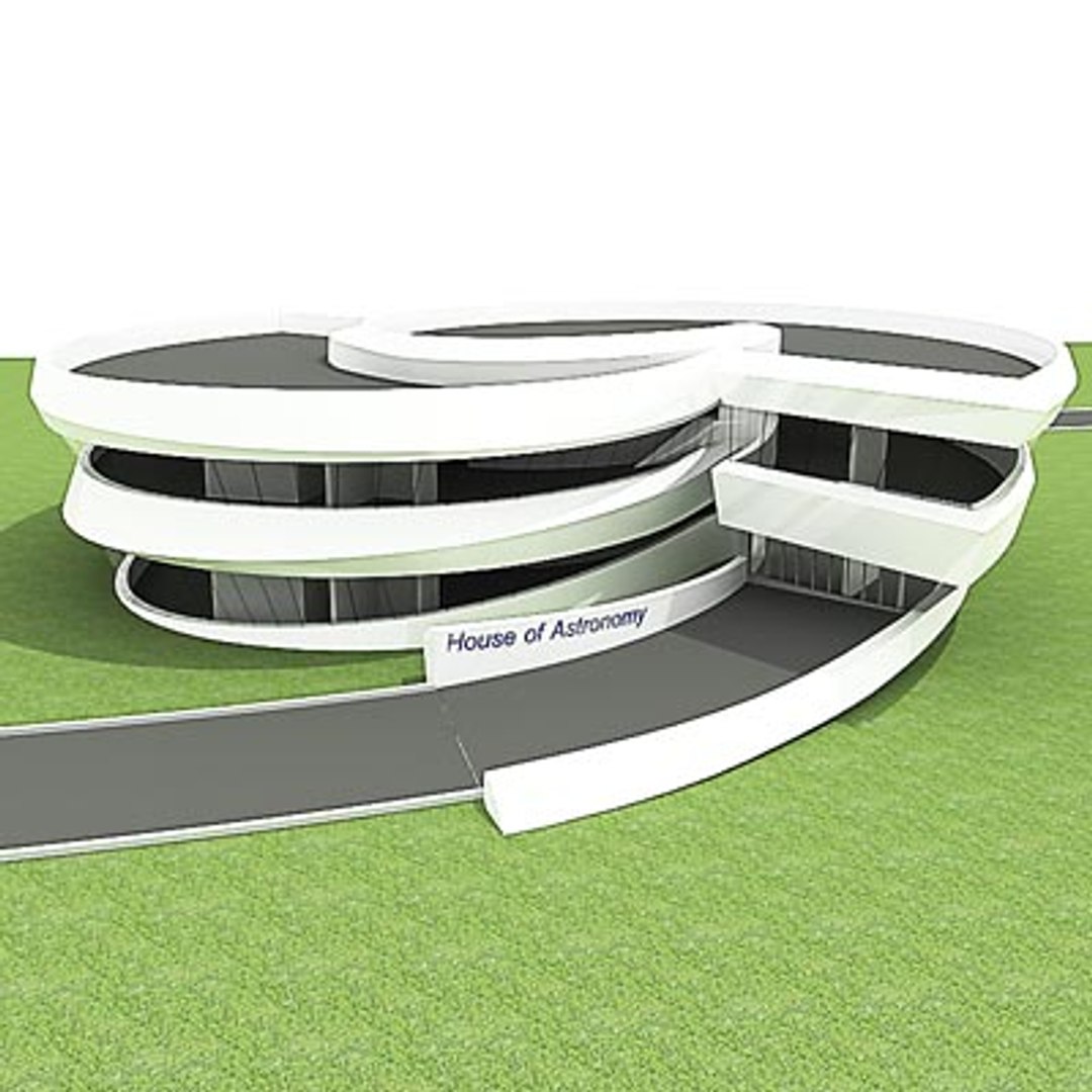 House Astronomy Building Structure 3d Obj