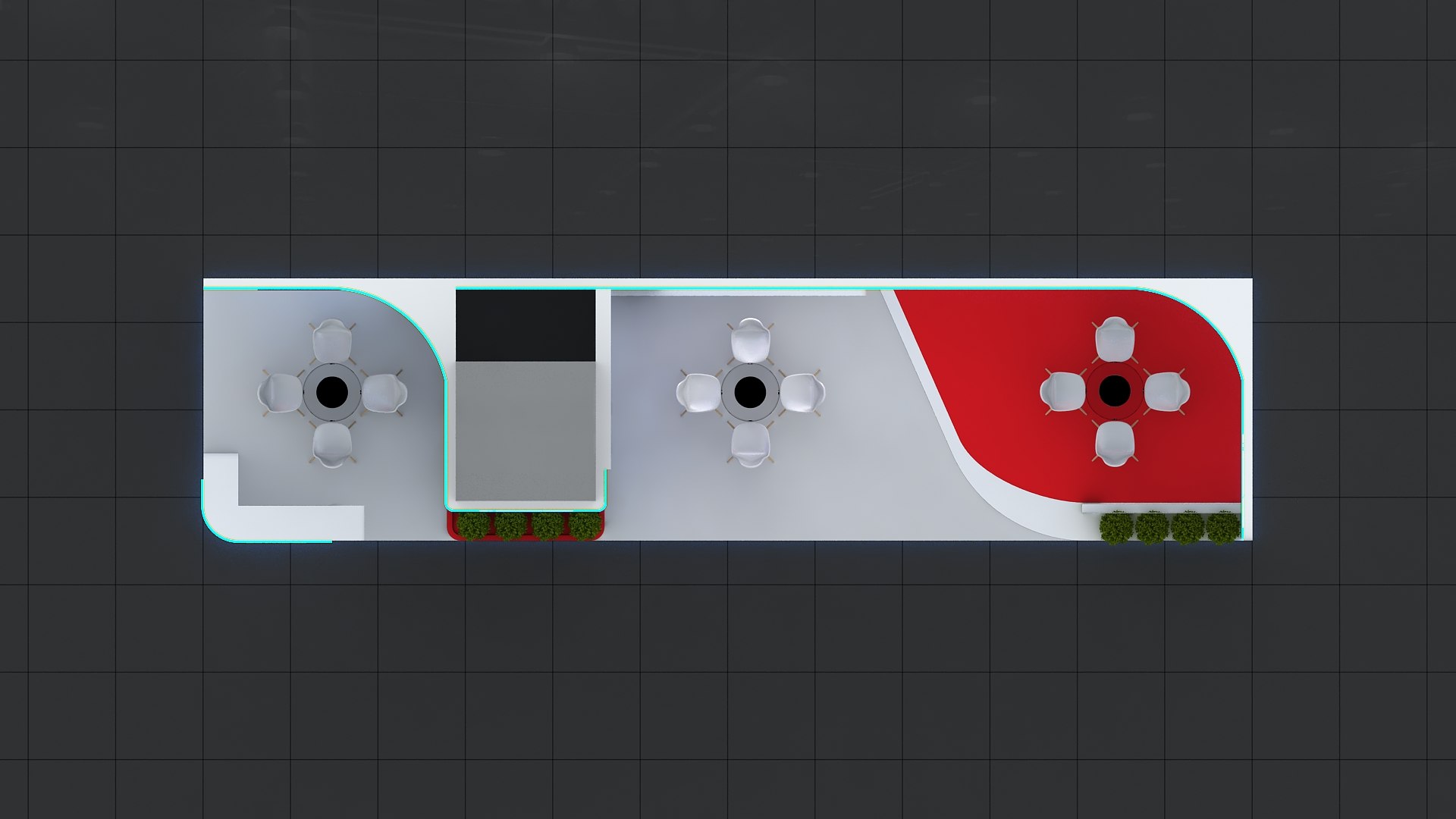 Exhibition Stand Stall Two Side Open 12X3 3D Model - TurboSquid 2163191