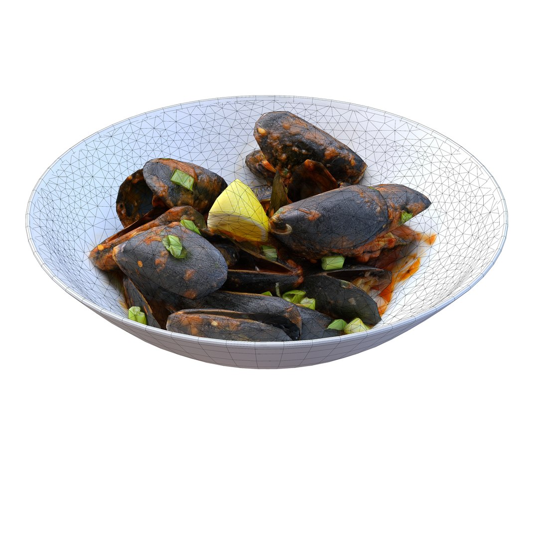 Mussels Marinara 3D Model - TurboSquid 1536197