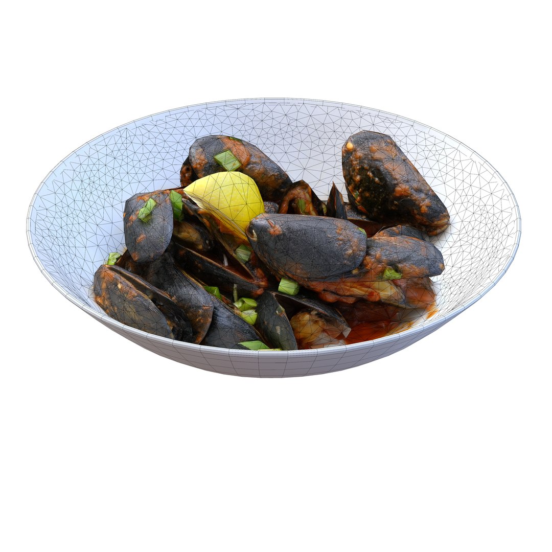 Mussels Marinara 3D Model - TurboSquid 1536197