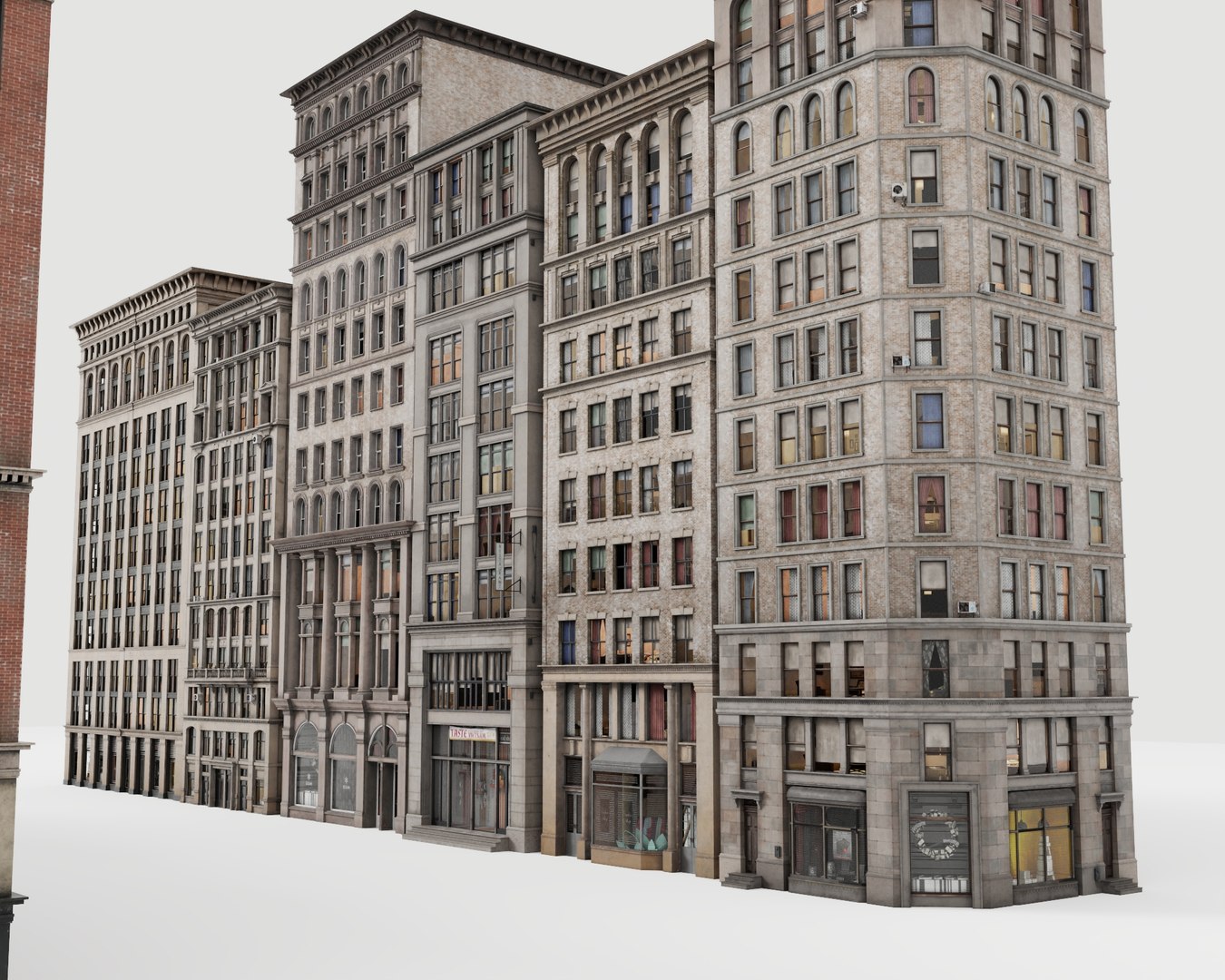 City Apartment Building Package 3D Model - TurboSquid 2512227