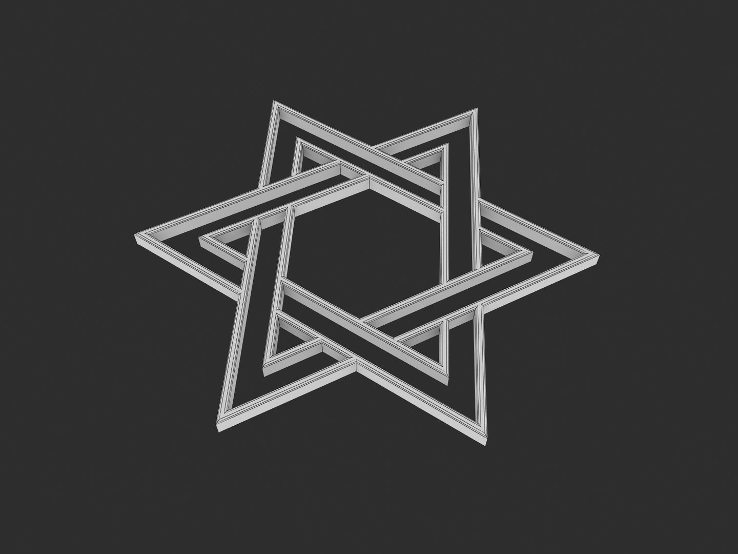 3D star david - TurboSquid 1416330